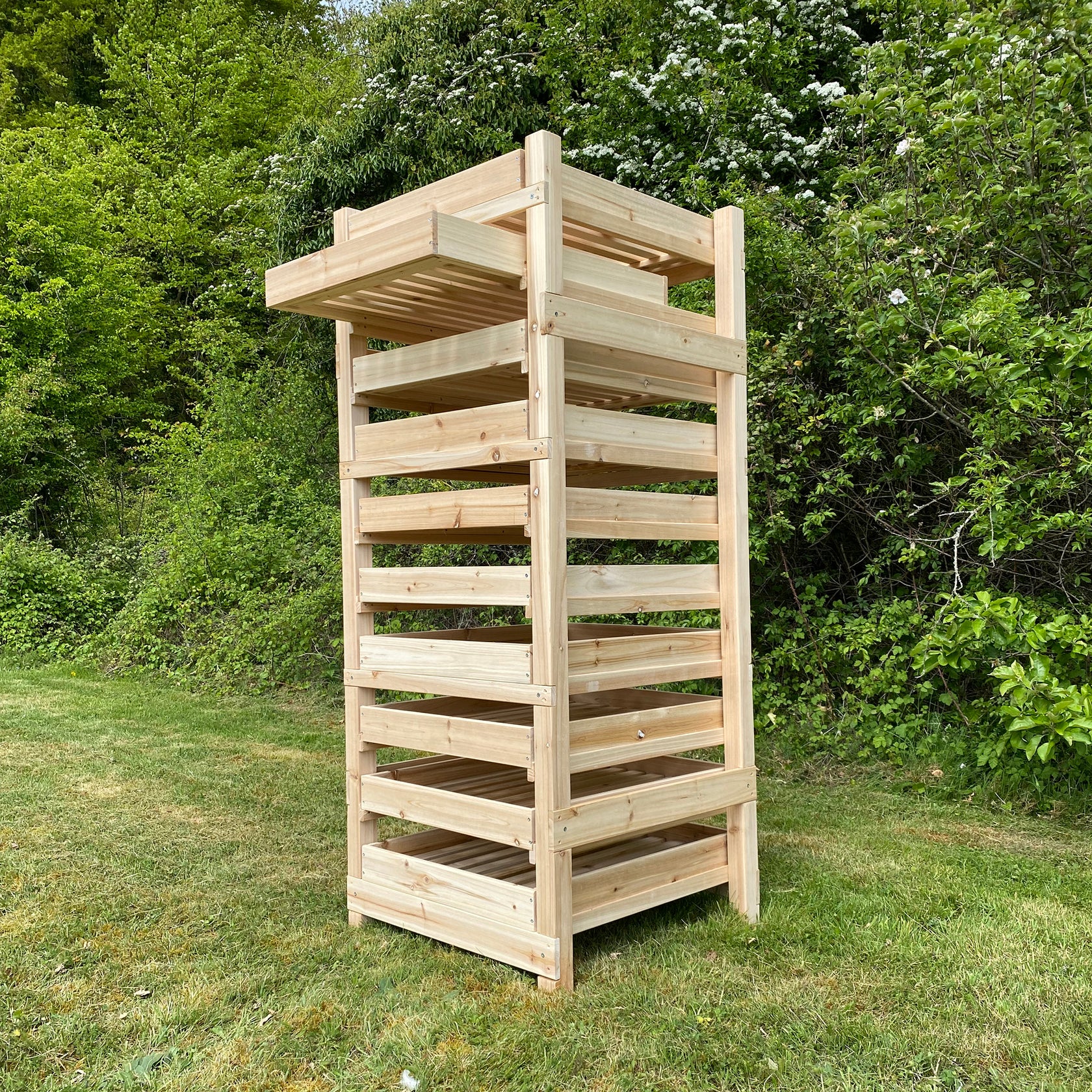Traditional Wooden Apple Storage Rack (10 Drawer) – Selections