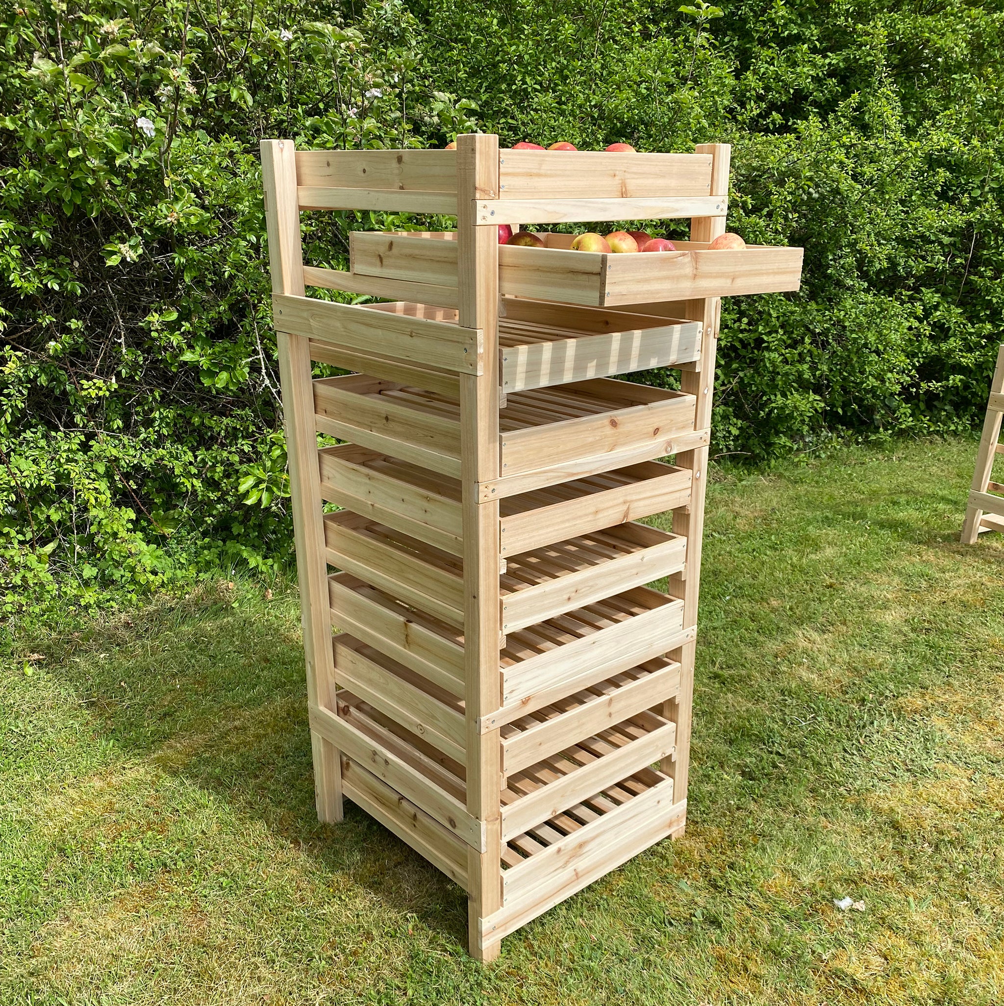 Traditional Wooden Apple Storage Rack (10 Drawer) – Selections