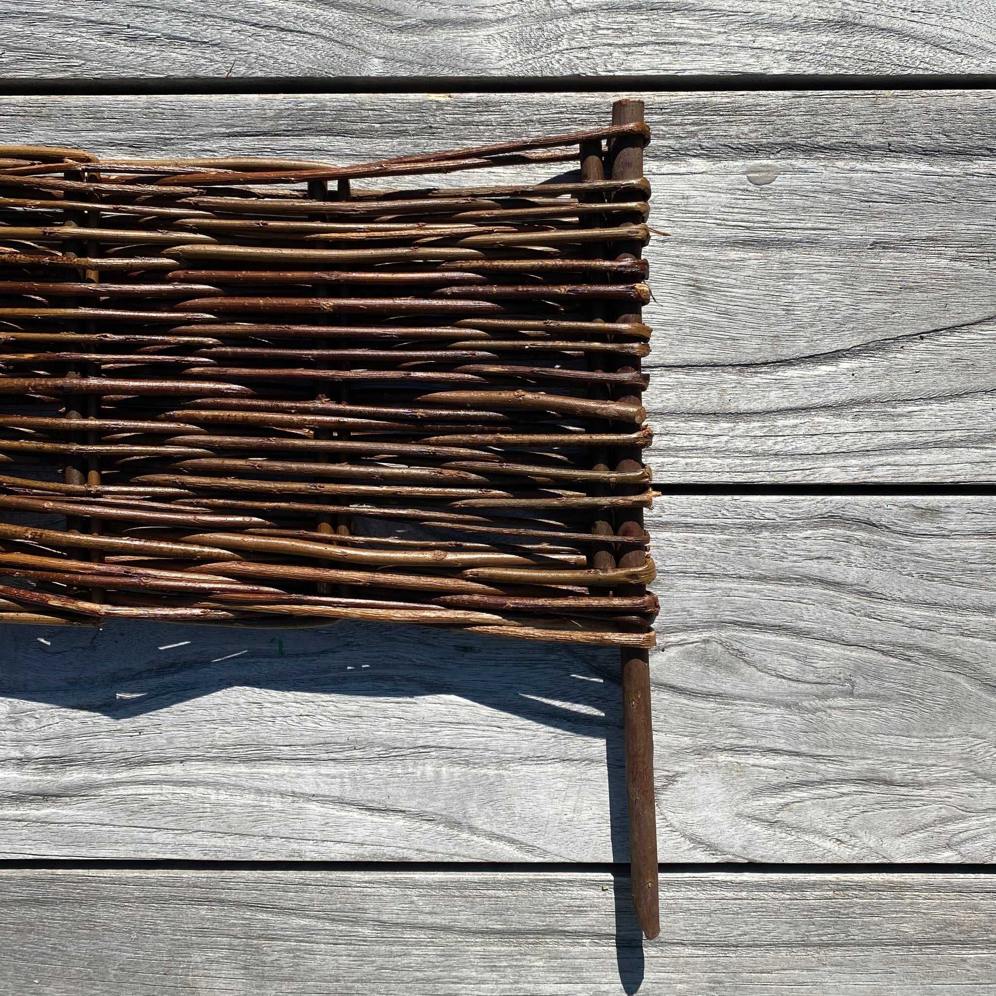 Set of 10 Willow Hurdles Lawn Garden Border Edging (120cm x 20cm ...