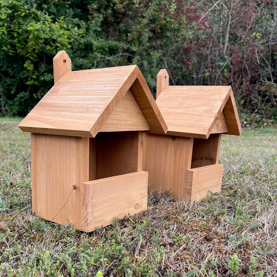 Large Wooden Robin Birdhouse Garden Nest Boxes (Set of 2) – Selections