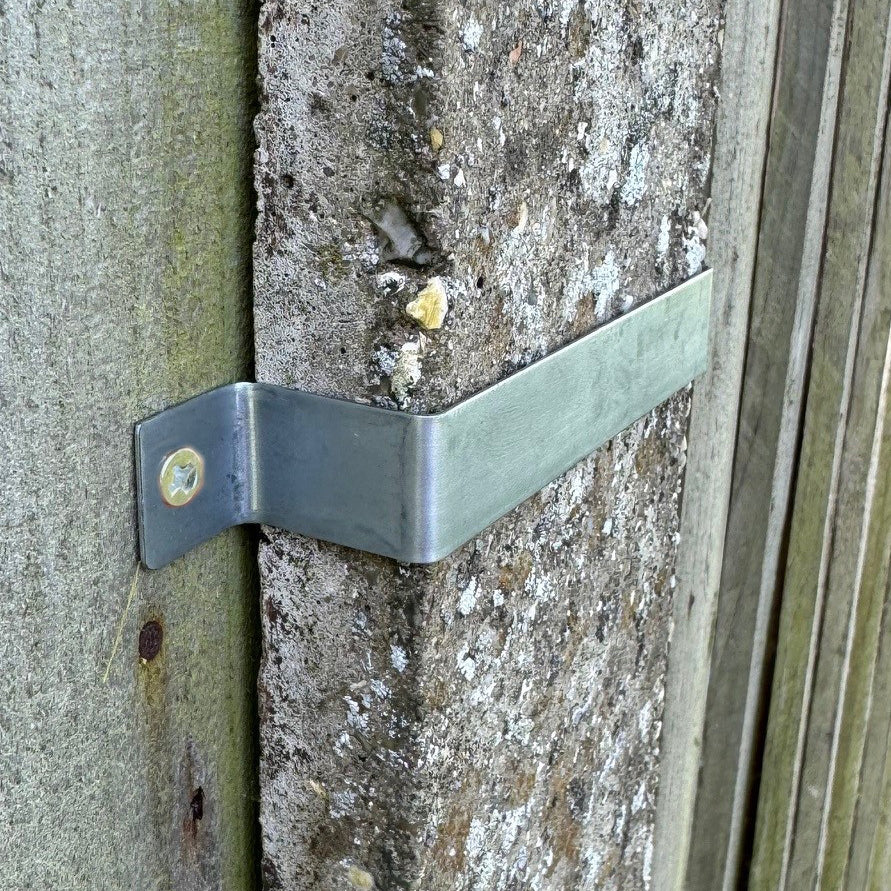 Fence Panel Security Bracket Set Galvanized Steel Post Clips (20 ...
