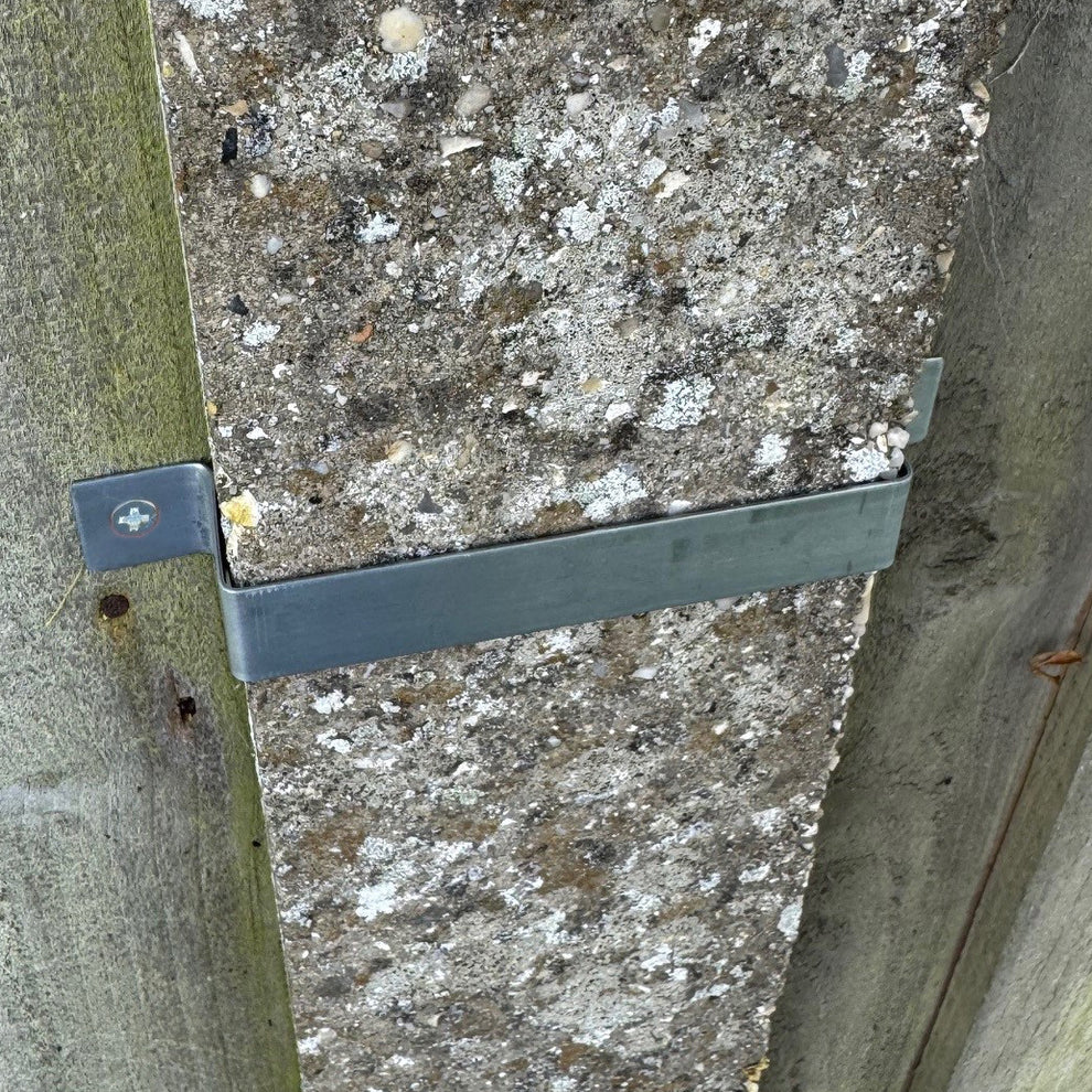 Fence Panel Security Bracket Set Galvanized Steel Post Clips (20) – Selections