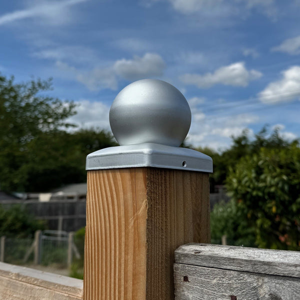 Galvanized Steel Ball Shape Fence Post Caps - Pack of 10 – Selections
