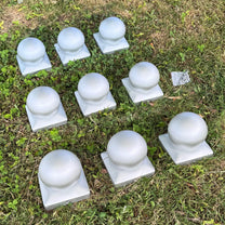 Galvanized Steel Ball Shape Fence Post Caps - Pack of 10 – Selections