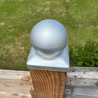 Galvanized Steel Ball Shape Fence Post Caps - Pack of 10 – Selections