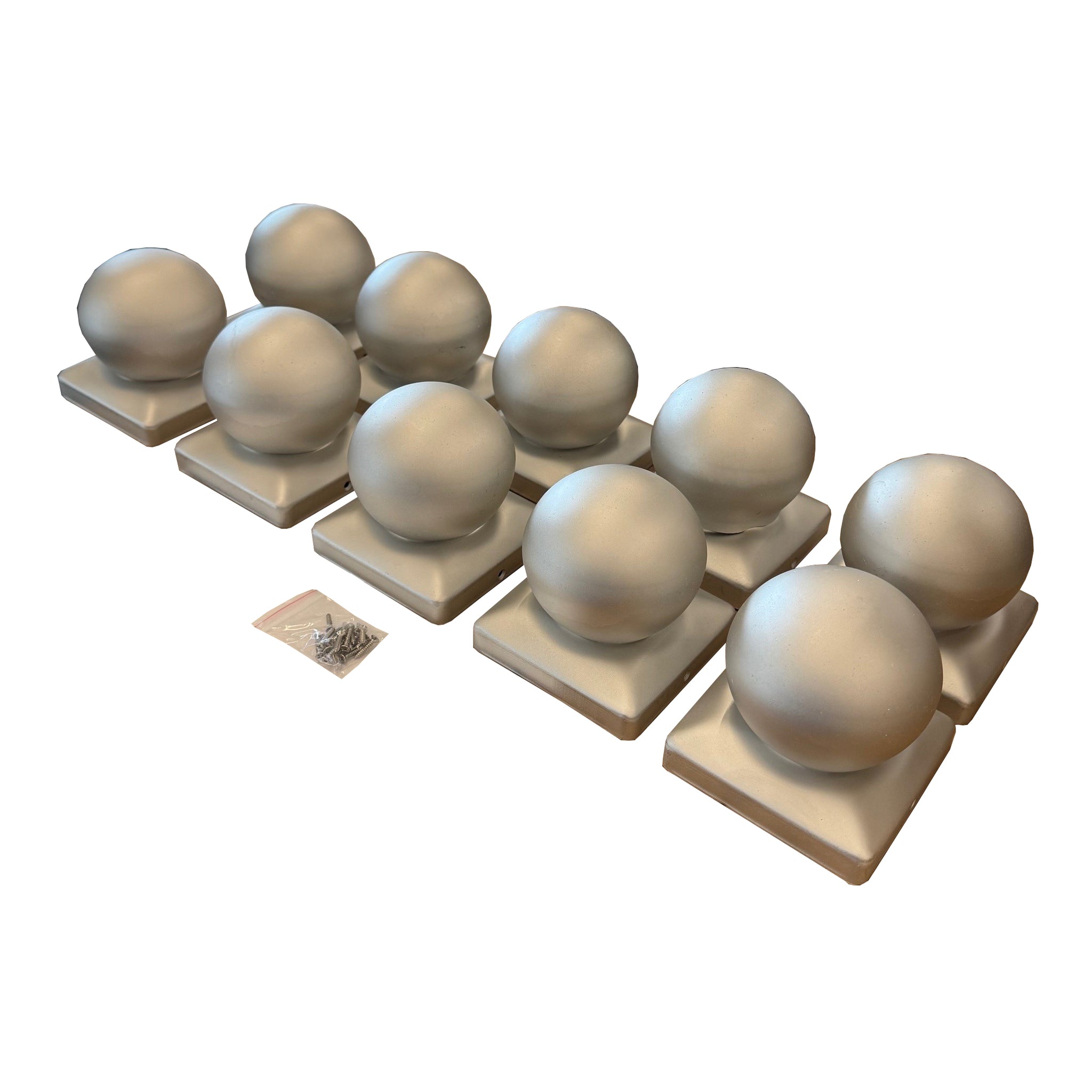 Galvanized Steel Ball Shape Fence Post Caps - Pack of 10 – Selections
