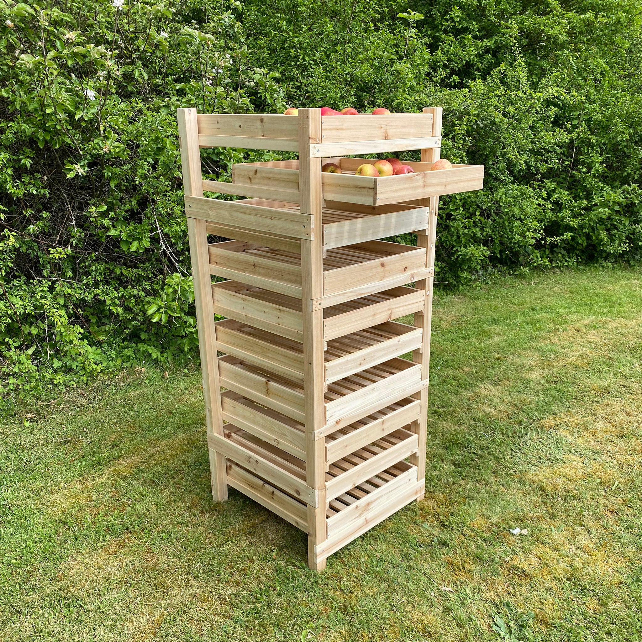 Traditional Wooden Apple Storage Rack (10 Drawer) – Selections