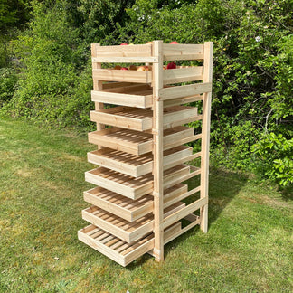 Traditional Wooden Apple Storage Rack (10 Drawer) – Selections