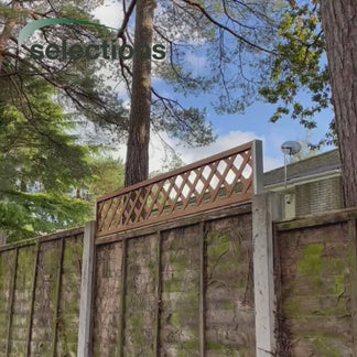 Wooden Framed Trellis Panels Fence Toppers (180cm x 30cm) with Bracket ...