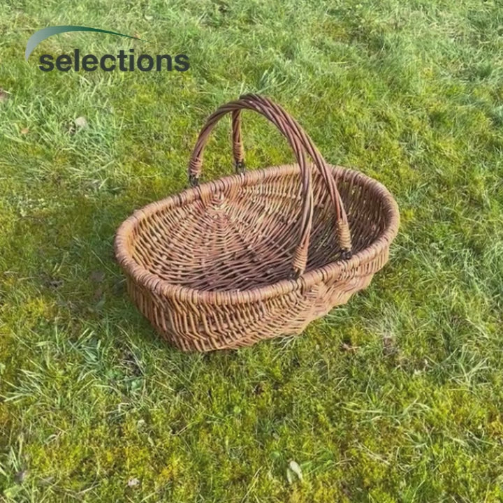 Natural Willow Garden Trug Basket l Garden Selections