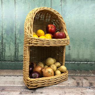 Willow Potato Hopper And Vegetable Storage Basket Set – Selections