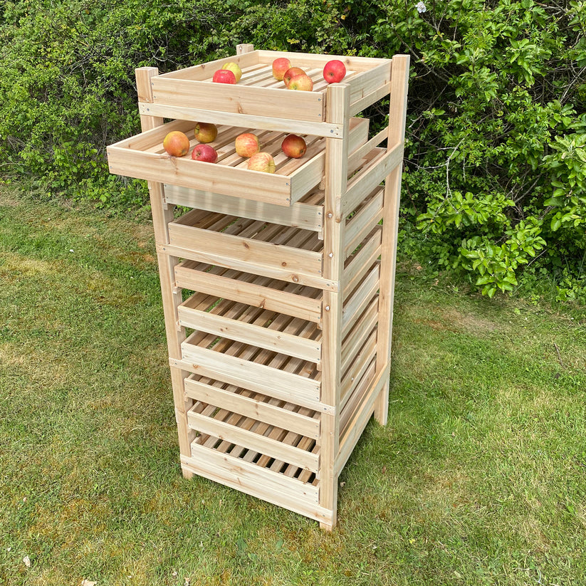 Traditional Wooden Apple Storage Rack (10 Drawer) – Selections